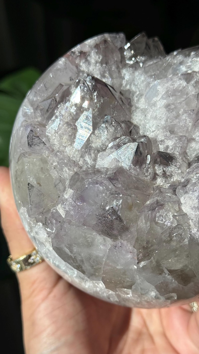 XL Unique Druzy Phantom Amethyst Sphere | Elestial Formations ...