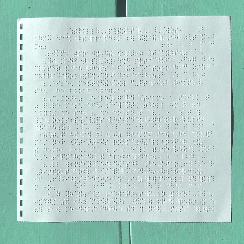 Piano Player Roll Paper & Braille Pages - Etsy