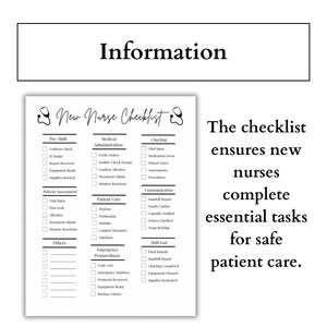 New Nurse Checklist New Grad Nurse Tips New Nurse Planner New Nurse ...