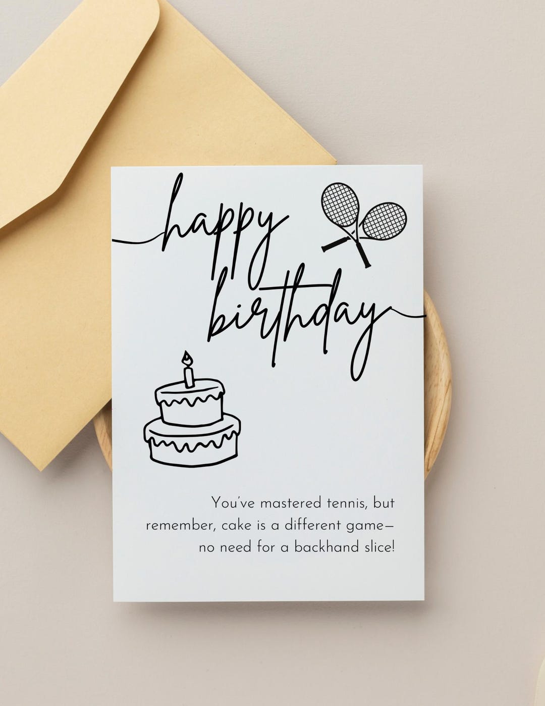 Tennis Birthday Card Printable Funny Tennis Birthday Card Sports ...