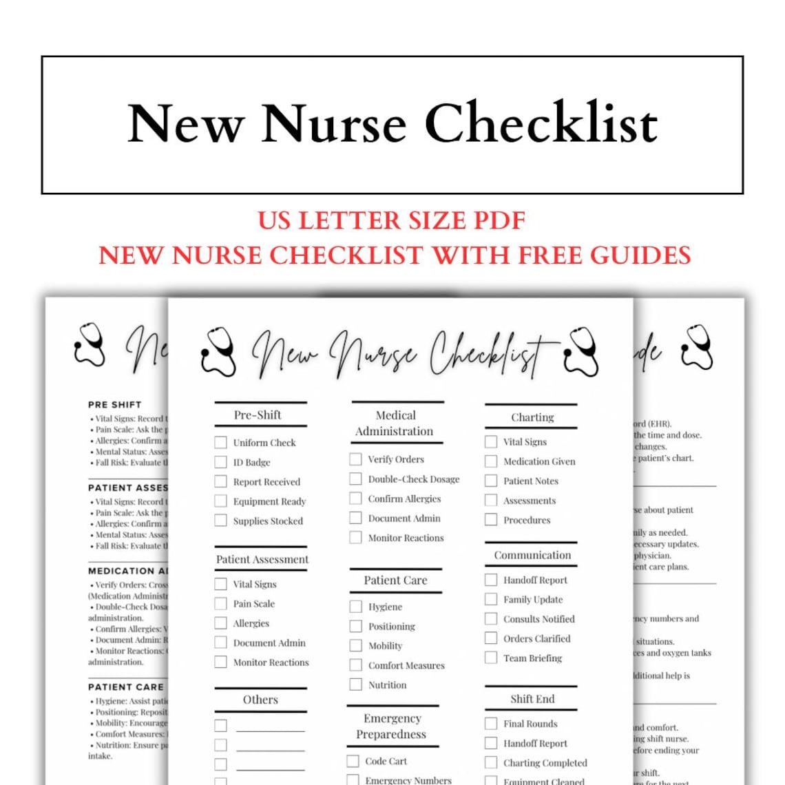 New Nurse Checklist New Grad Nurse Tips New Nurse Planner New Nurse ...