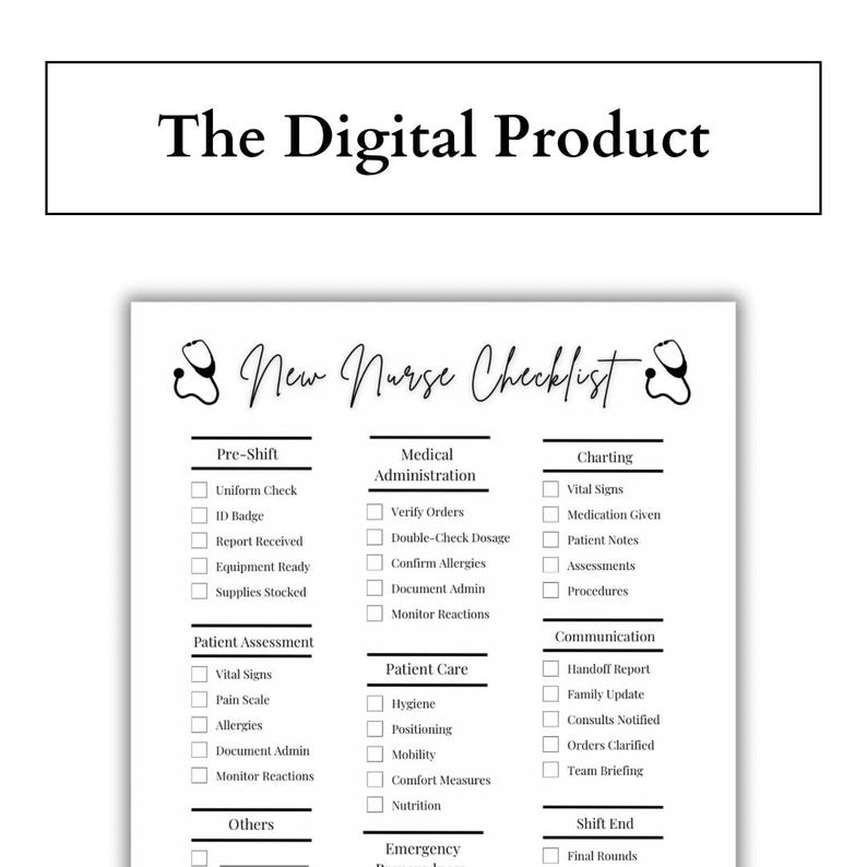 New Nurse Checklist New Grad Nurse Tips New Nurse Planner New Nurse ...