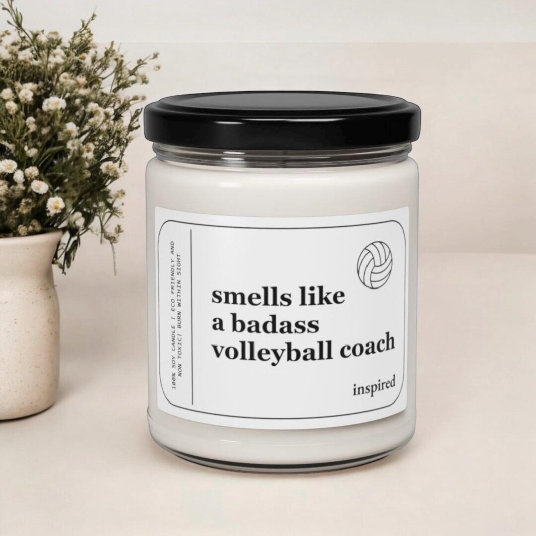 Volleyball Coach Gift Funny Scented Candle Appreciation Present Team ...