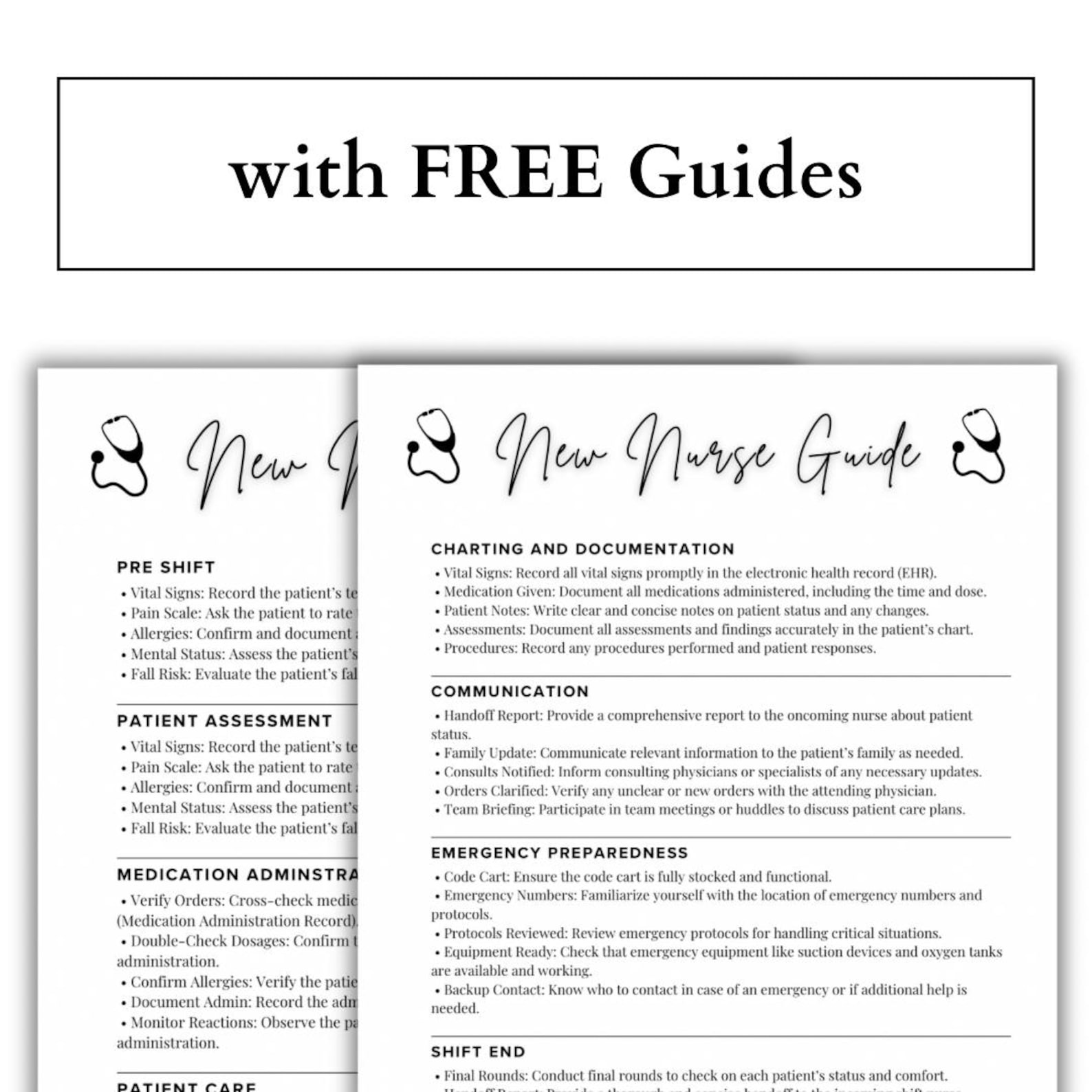 New Nurse Checklist New Grad Nurse Tips New Nurse Planner New Nurse ...