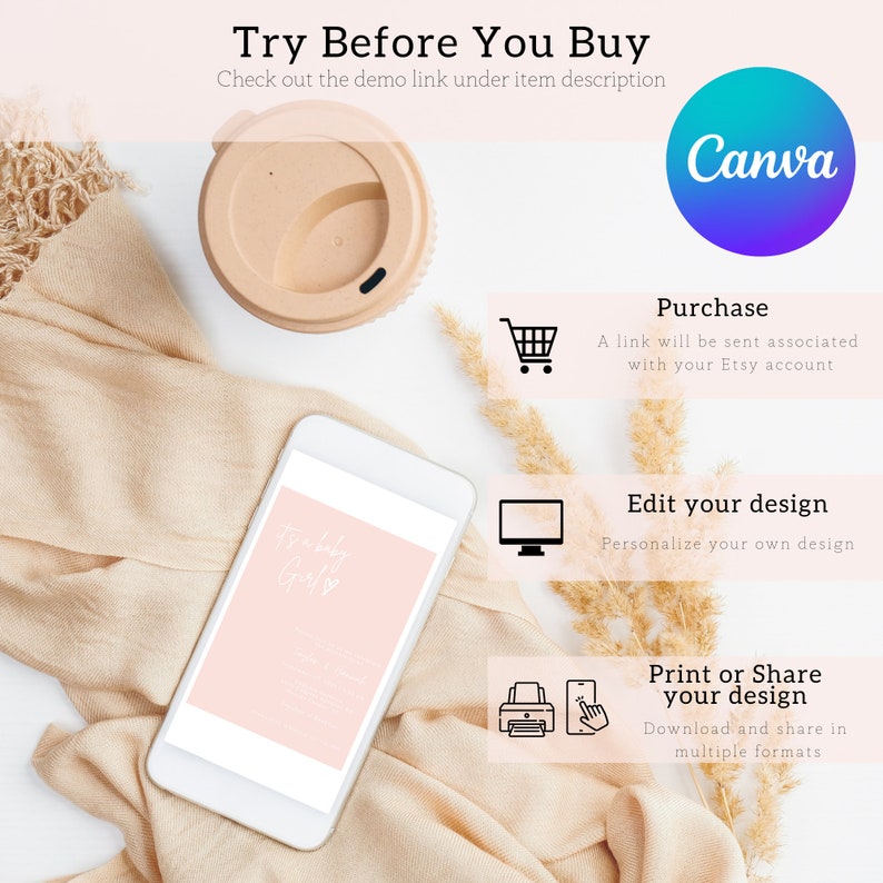 Minimalist Pale Pink Baby Shower | It's a Baby Girl Baby Shower ...