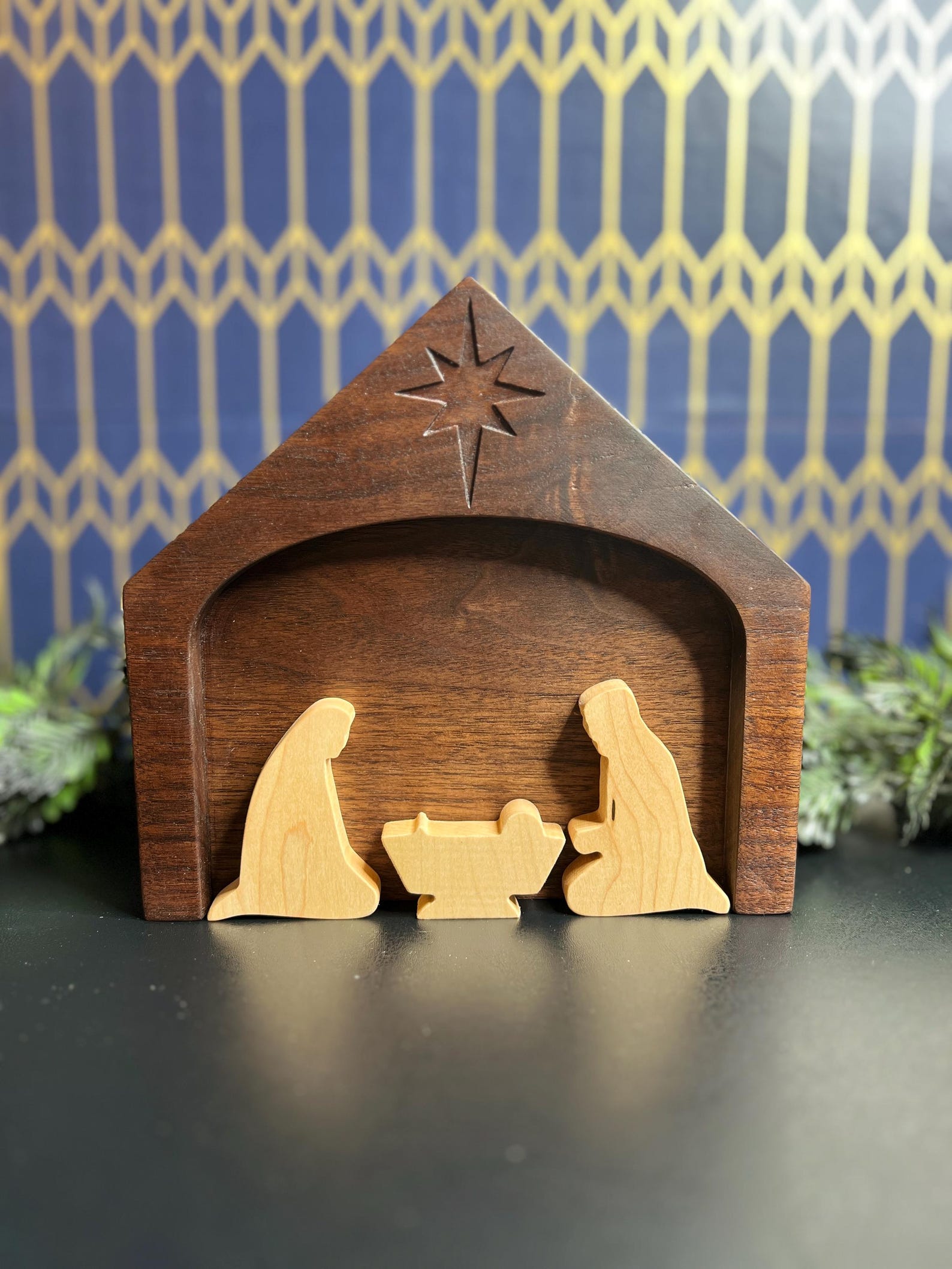Waldorf Nativity Scene, Kid's Nativity Set, Christmas Mantle Decoration ...