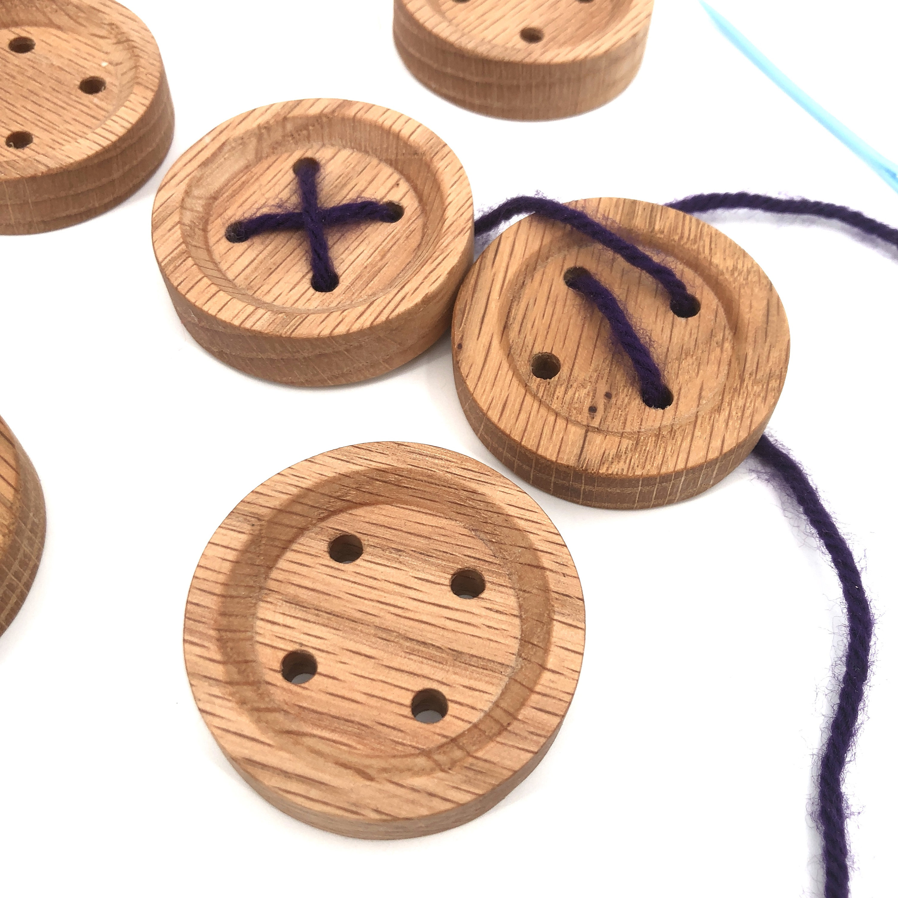Learn-to-sew, Button Sewing Activity, Montessori Practical Life, Sewing ...