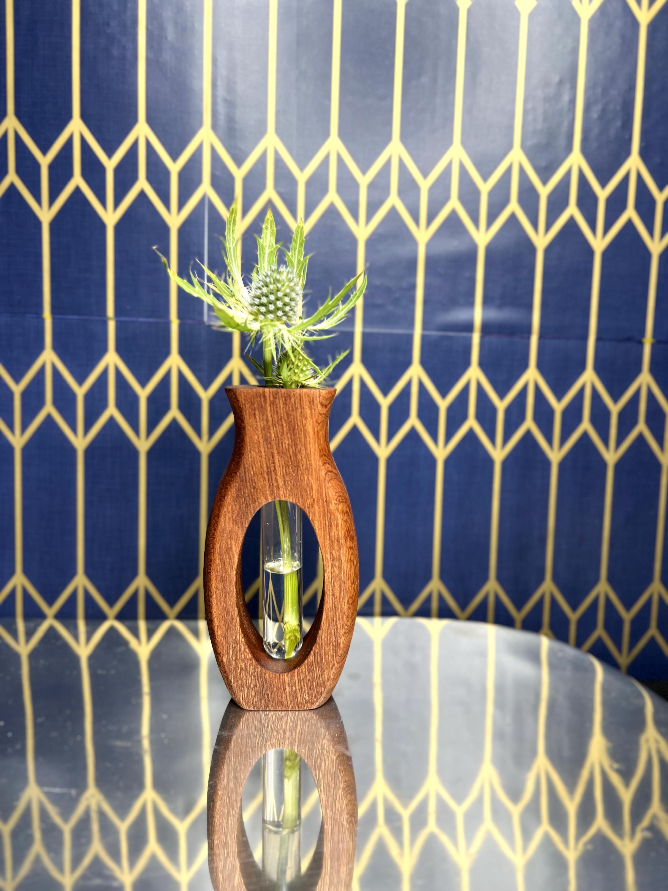 Handmade Bud Vase, Unique Gift for Mom, Reclaimed Wood, Thoughtful ...