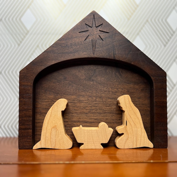 Wooden Creche - Etsy