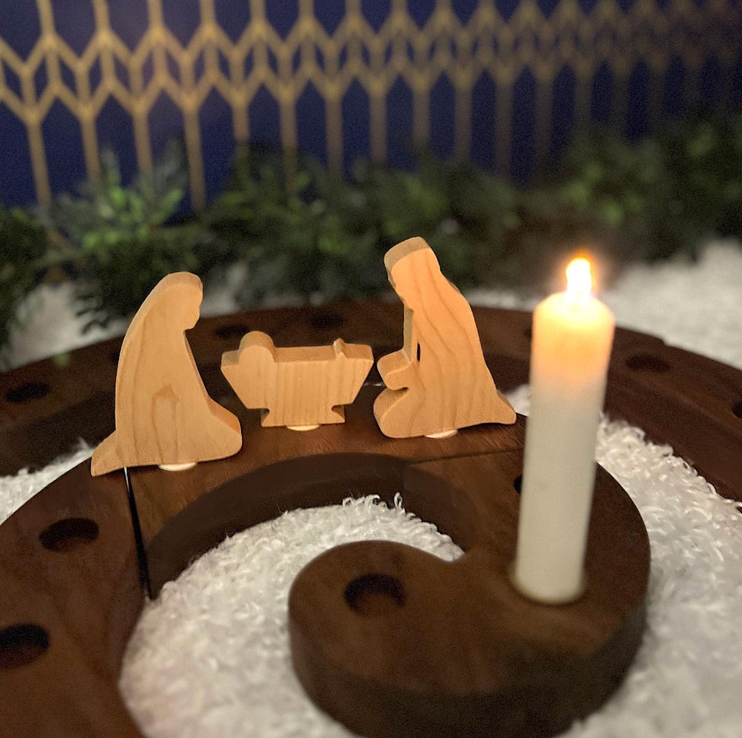 Ornament for Waldorf Advent Spiral, Story of Christmas, Mary & Joseph ...