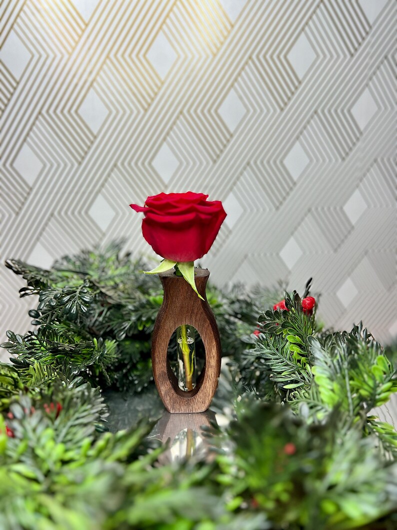 Handmade Bud Vase, Unique Gift for Mom, Reclaimed Wood, Thoughtful ...