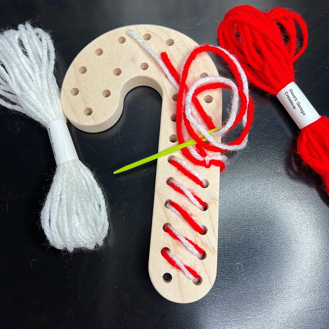 Stocking Stuffer for Kids, Learn to Sew Kit, Wooden Lacing Toy Candy ...