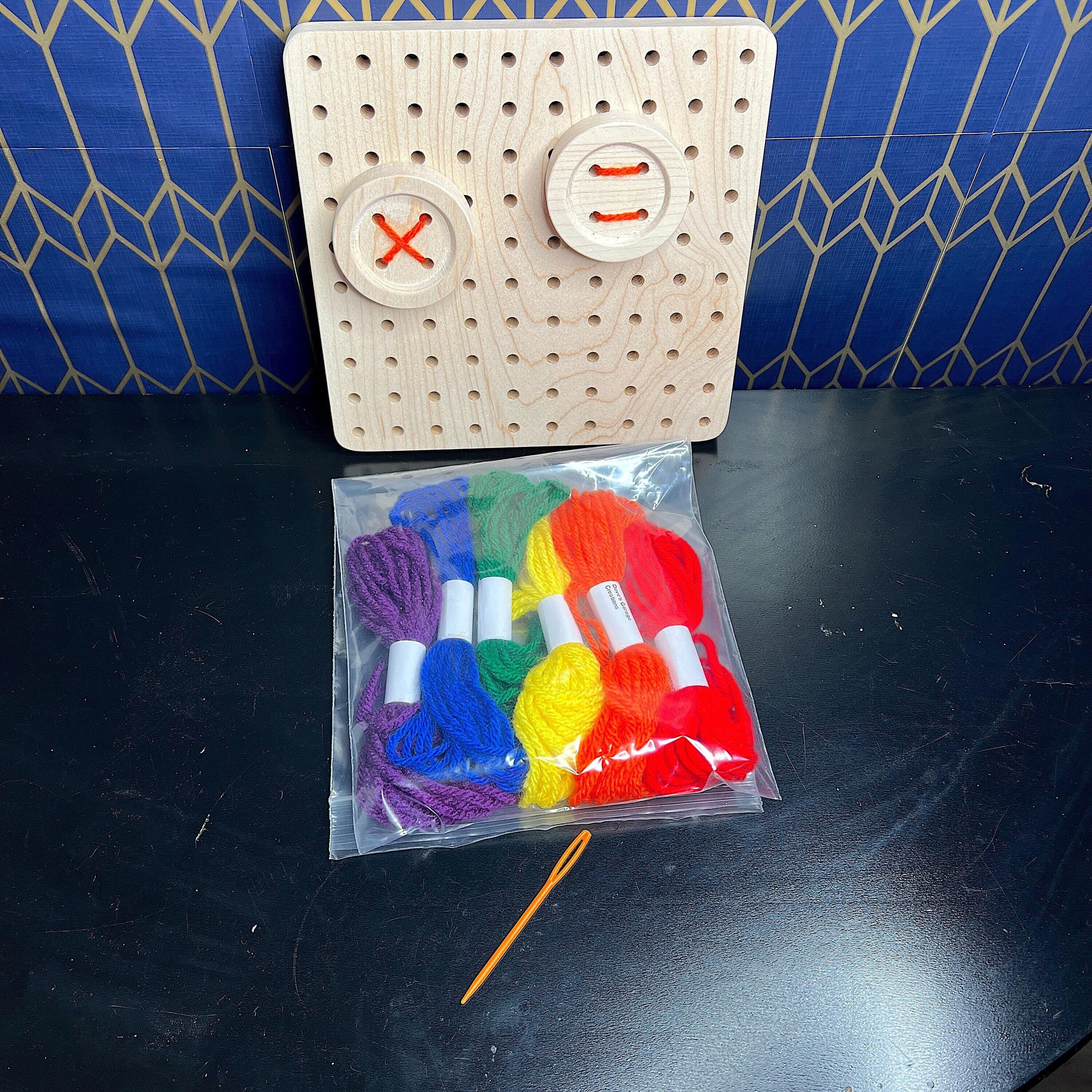 Sewing Activity, Lacing Board for Montessori Sewing, Learn to Sew ...