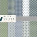 Sage Green and Blue Patterns Paper Pack | Printable Digital Paper ...