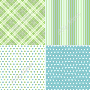 Light Blue and Green Digital Paper Pack | Printable Digital Paper ...