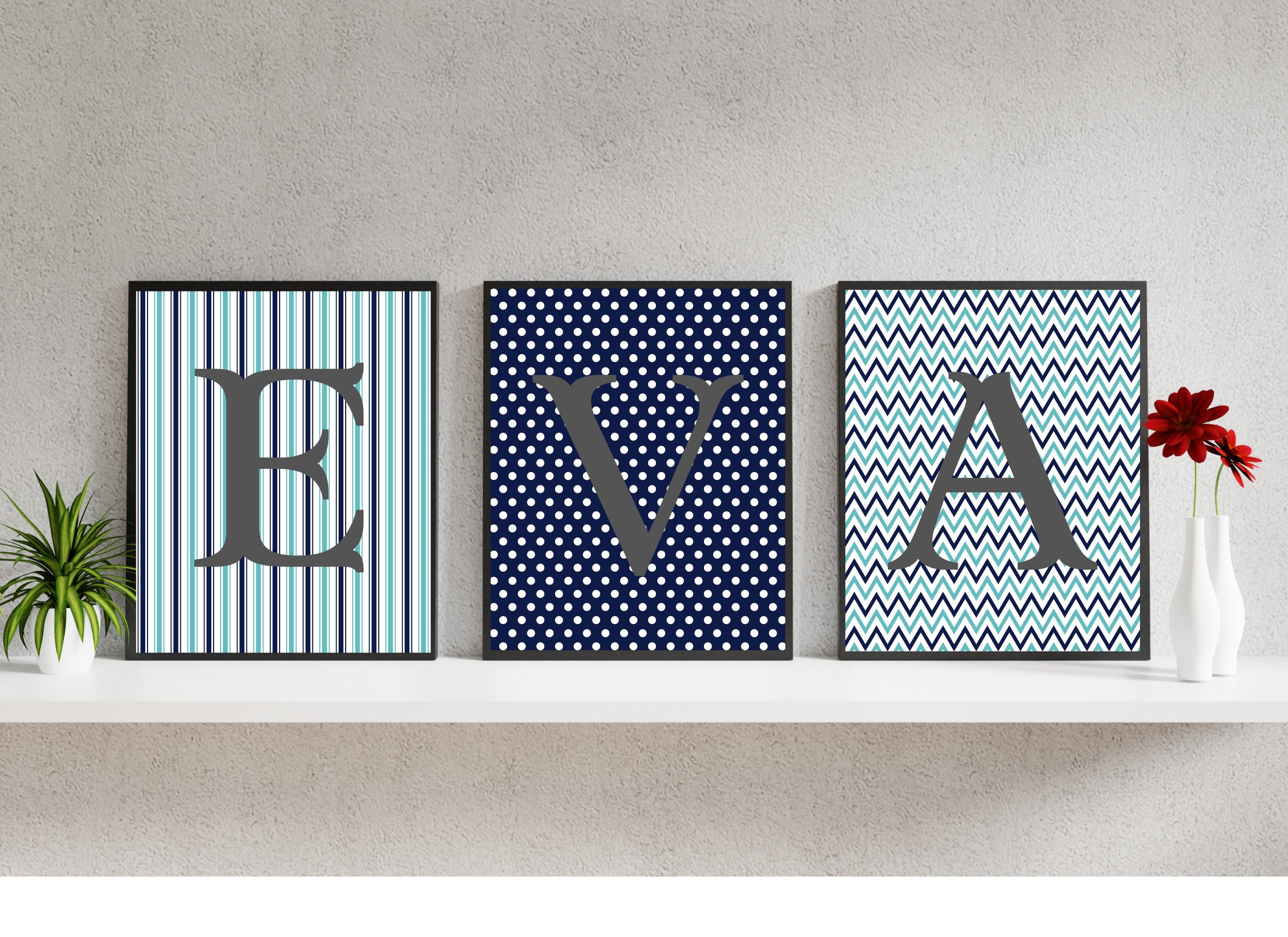 Navy and Light Blue Digital Paper Pack | Printable Digital Paper ...