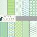 Light Blue and Green Digital Paper Pack | Printable Digital Paper ...