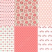 Fresh Coral and Aqua Digital Paper Pack | Printable Digital Paper ...