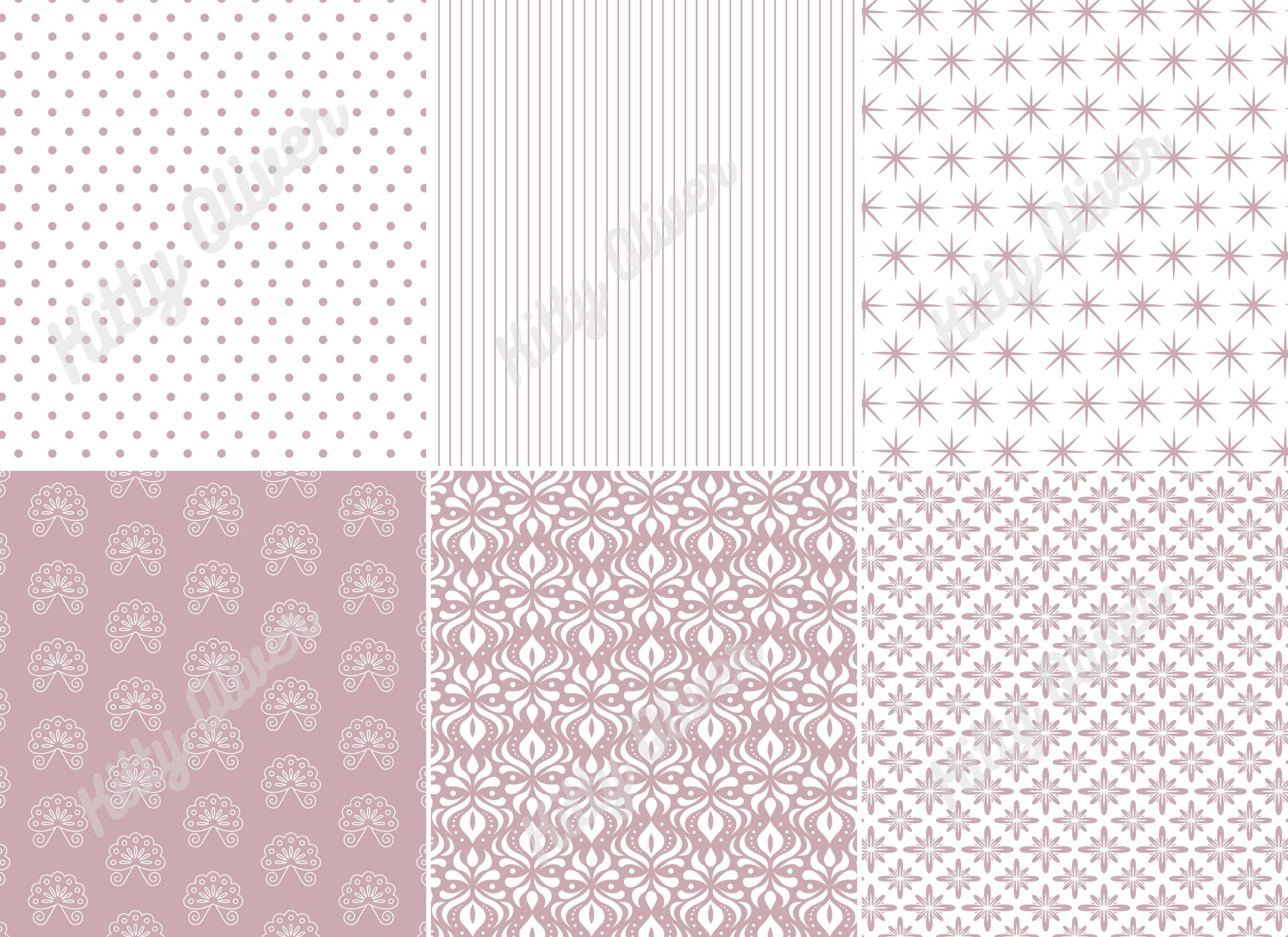 Elegant Mauve Wedding Paper Pack, Printable Digital Paper Download for ...