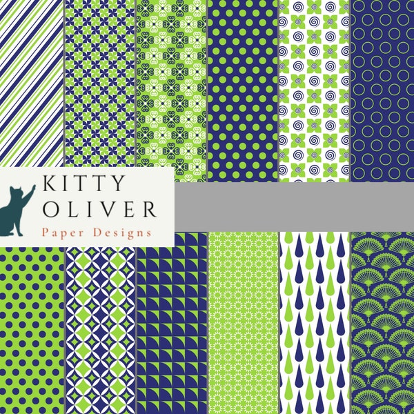 Lime Green and Blue - Etsy