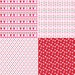 Red, Pink, Charcoal Gray Valentines Day Digital Paper Pack | Printable ...
