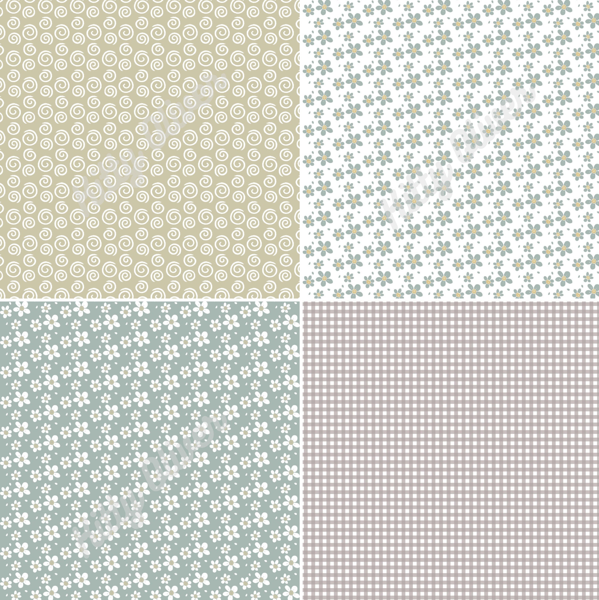 Boho Baby Paper Pack in Neutral Colors | Printable Digital Paper ...