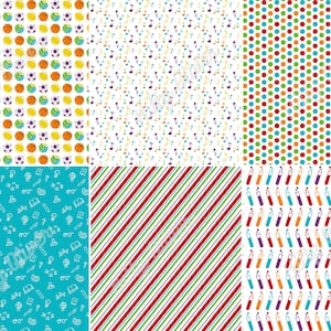 Back to School Paper Pack in Rainbow Colors | Printable Digital Paper ...