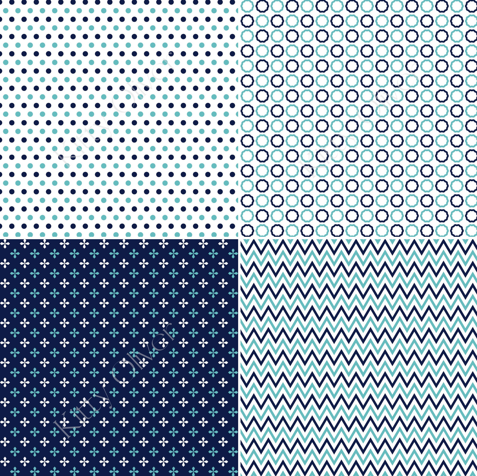 Navy and Light Blue Digital Paper Pack | Printable Digital Paper ...