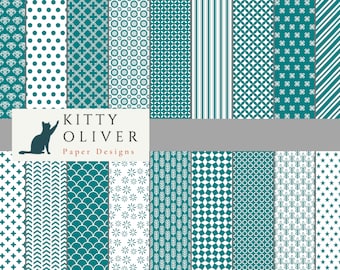 Navy Blue Basic Patterns Paper Pack | Printable Digital Paper Download ...