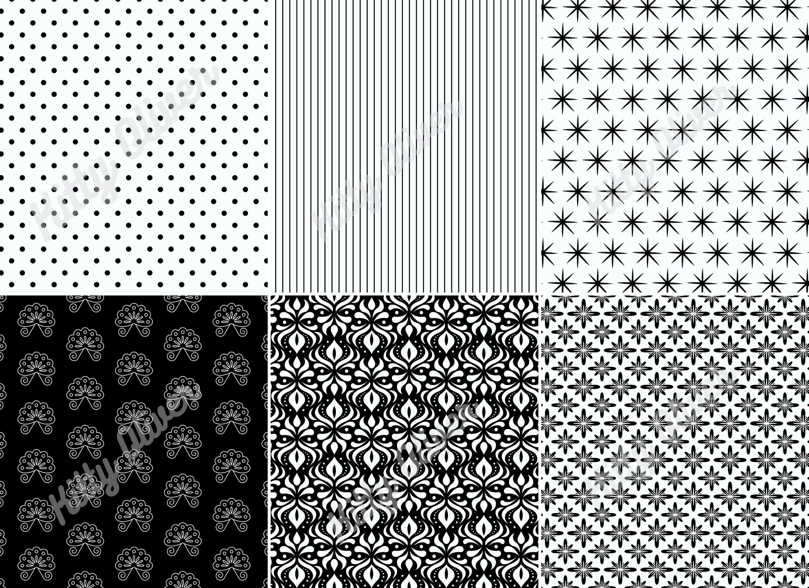 Elegant Black and White Wedding Paper Pack,digital Paper Download for ...