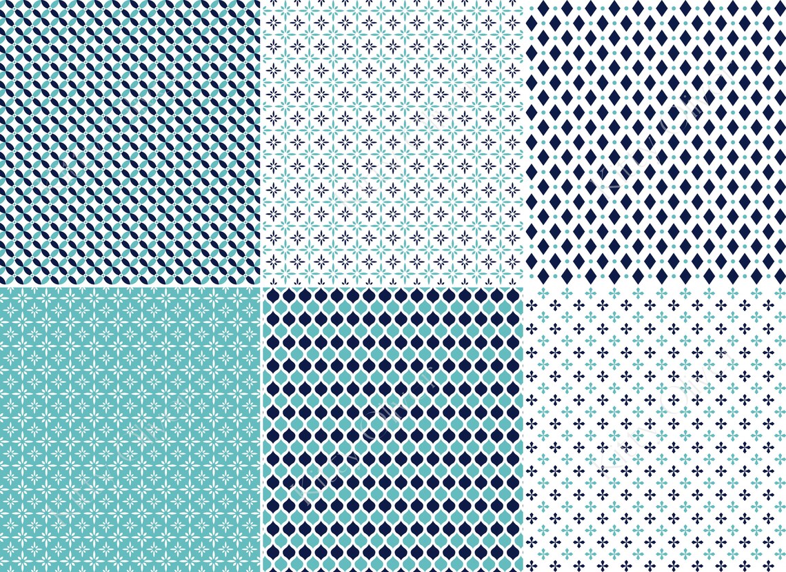 Navy and Light Blue Digital Paper Pack | Printable Digital Paper ...