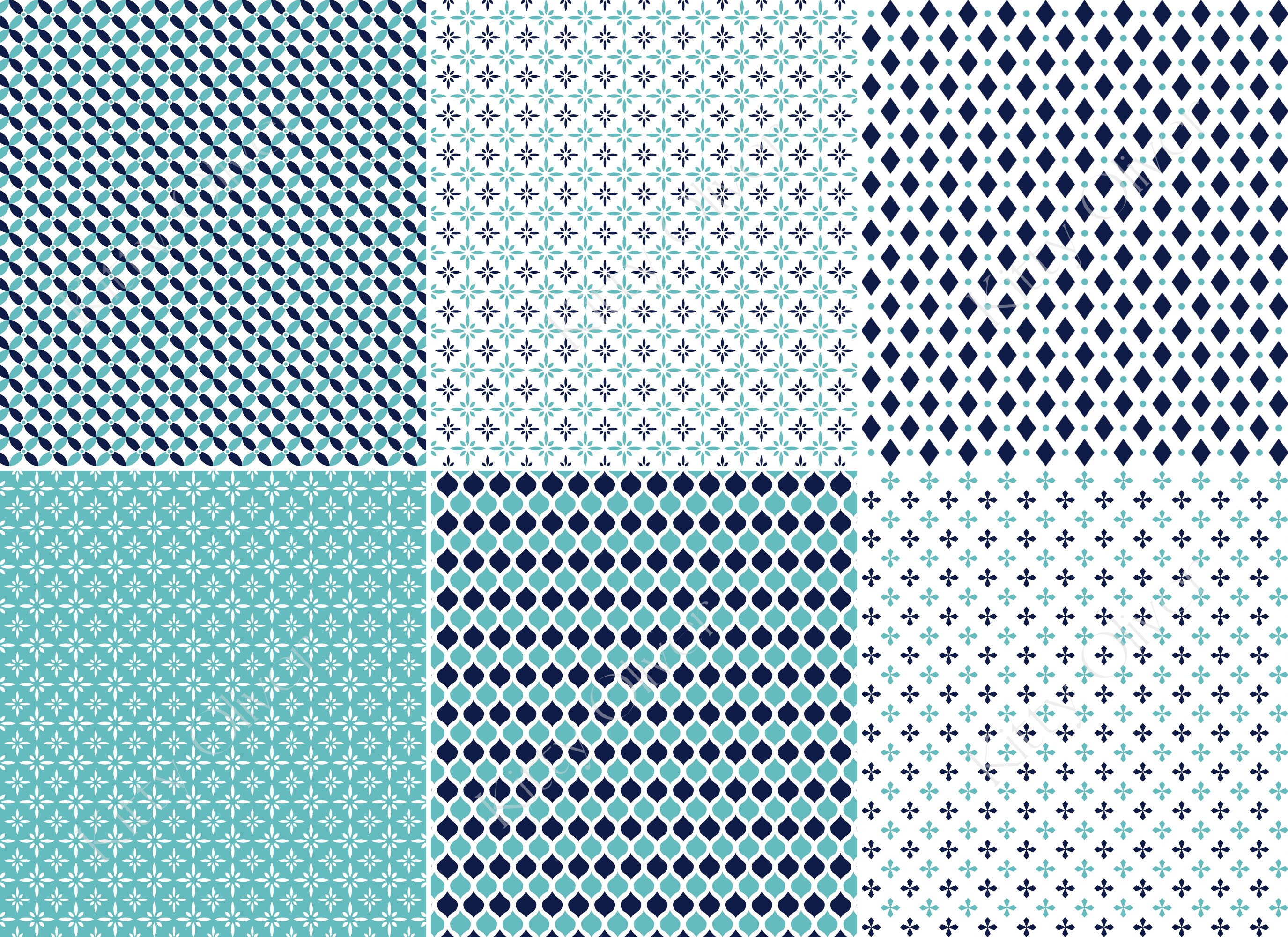 Navy and Light Blue Digital Paper Pack | Printable Digital Paper ...