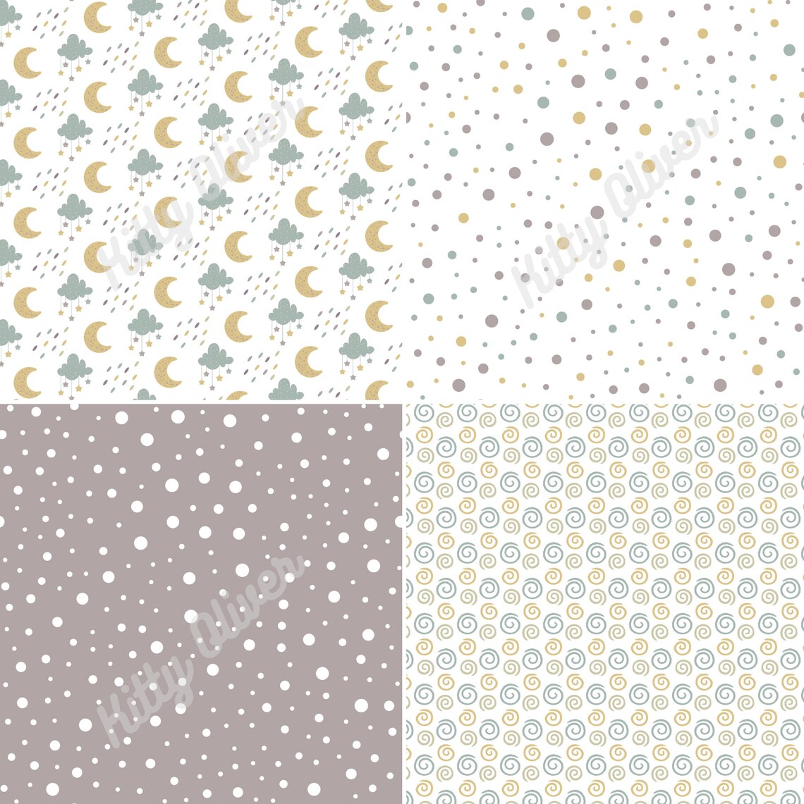 Boho Baby Paper Pack in Neutral Colors | Printable Digital Paper ...