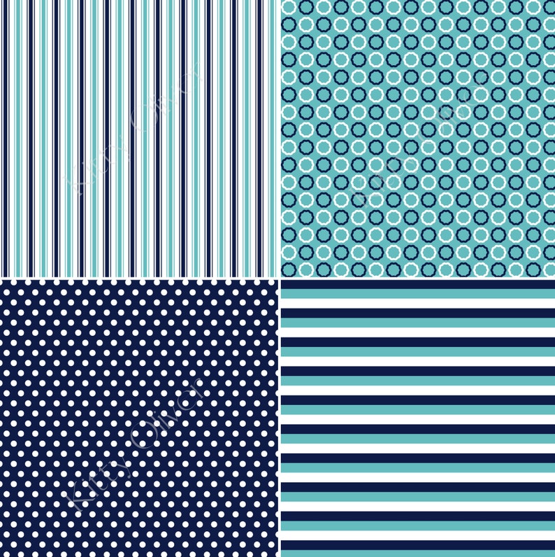 Navy and Light Blue Digital Paper Pack | Printable Digital Paper ...