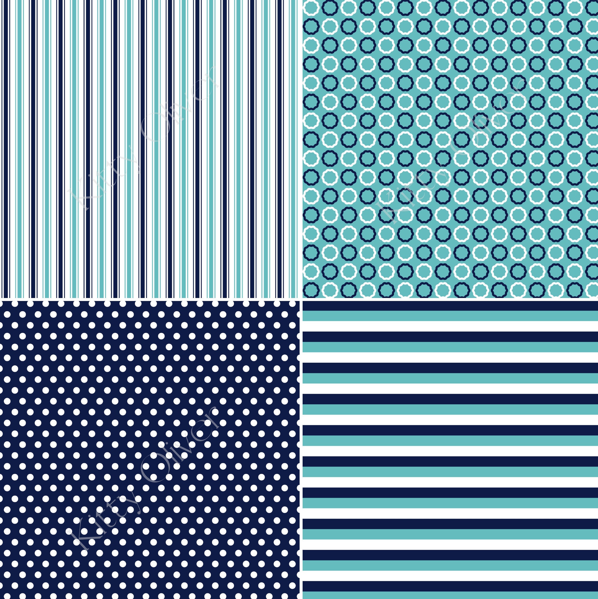 Navy and Light Blue Digital Paper Pack | Printable Digital Paper ...