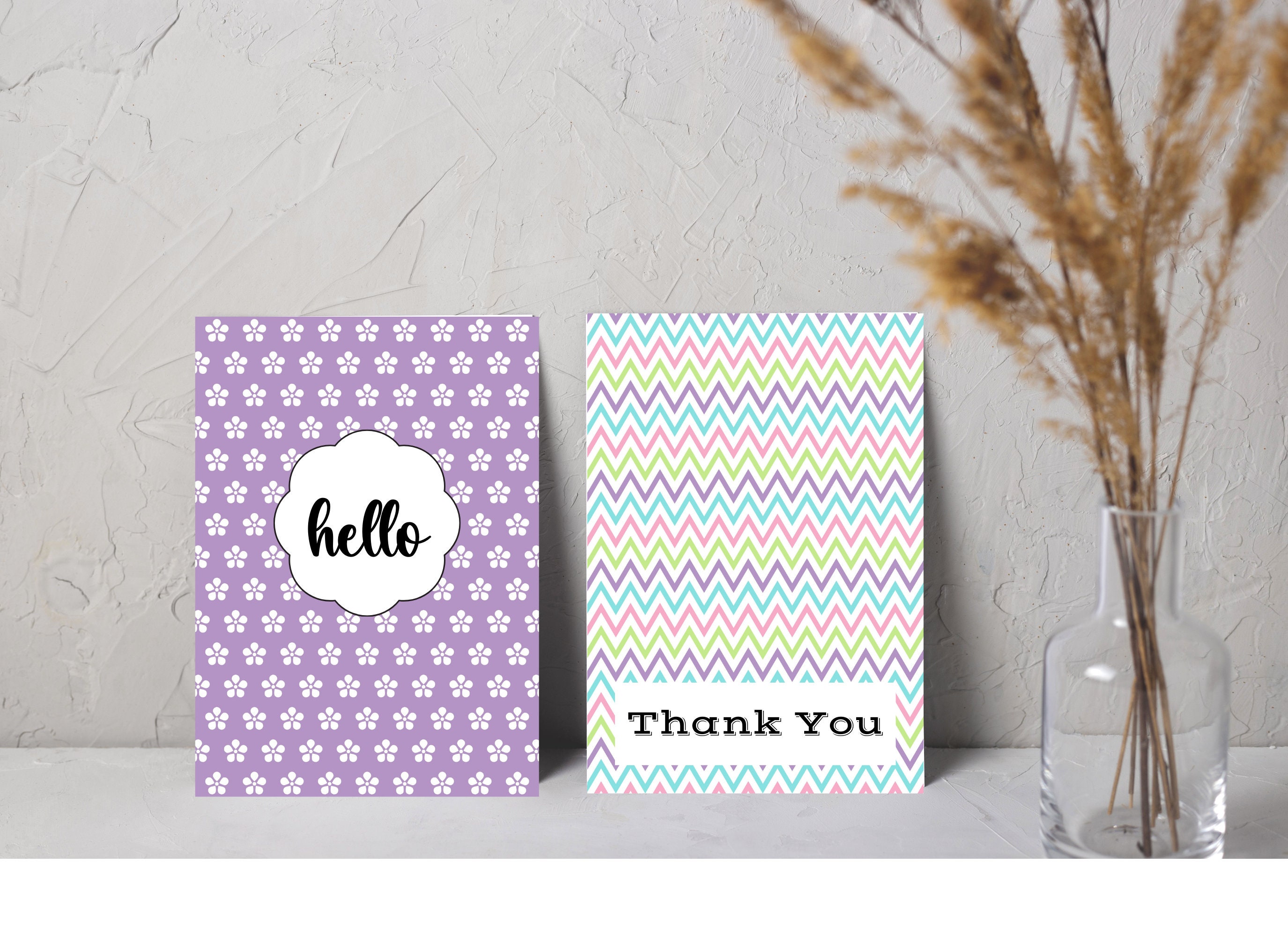 Spring Flowers Digital Paper Pack in Green, Blue, Purple, Pink ...