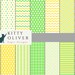 Soft Green and Yellow Paper Pack | Printable Digital Paper Download ...