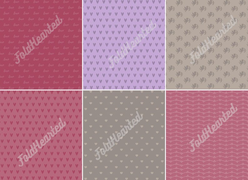 Simple Valentines Day Backgrounds in Lavender Pink | Digital Paper Pack ...