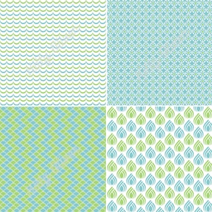 Light Blue and Green Digital Paper Pack | Printable Digital Paper ...