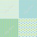 Light Blue and Green Digital Paper Pack | Printable Digital Paper ...