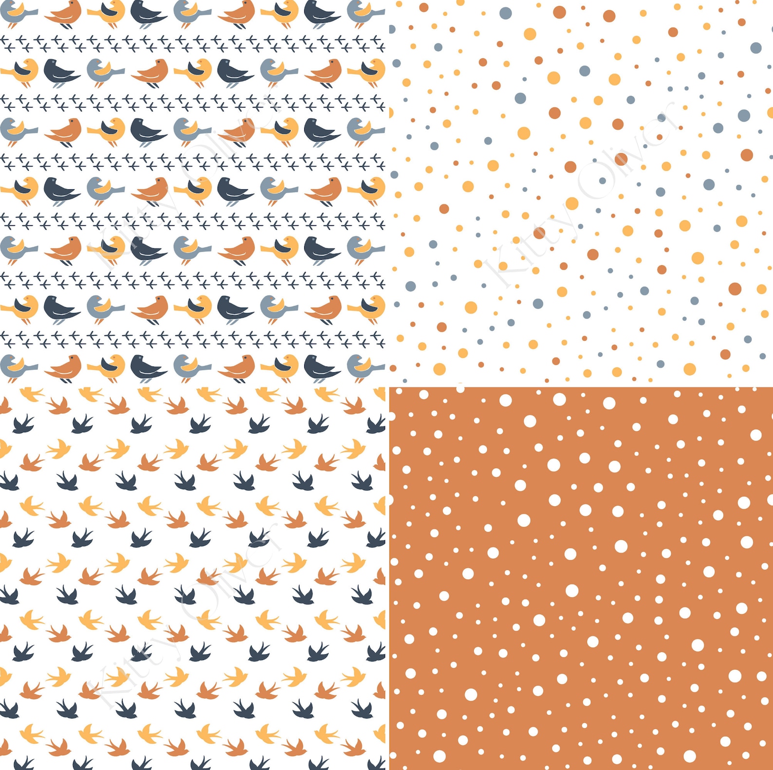 Birds and Birdhouses Digital Paper Pack | Printable Digital Paper ...