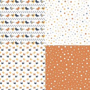 Birds and Birdhouses Digital Paper Pack | Printable Digital Paper ...