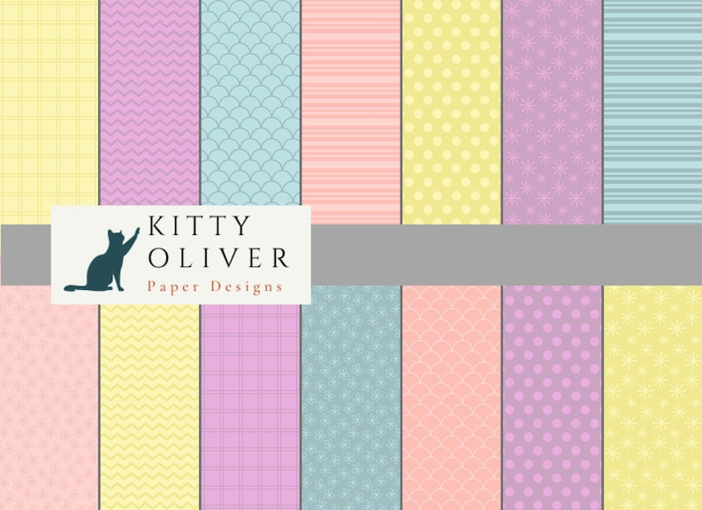 Simple Backgrounds in Muted Sunset Colors| Digital Paper Pack ...