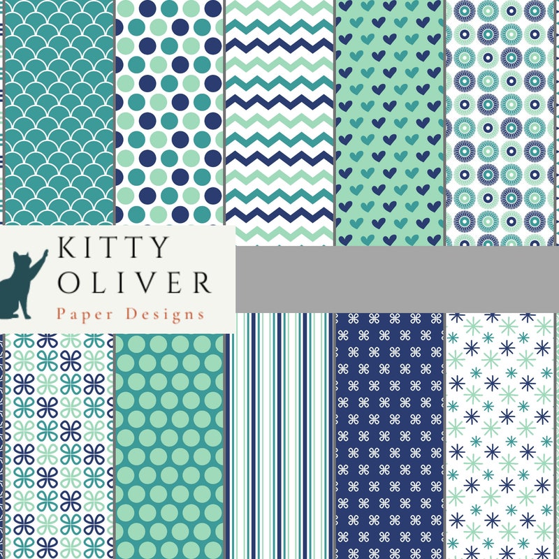 Aqua Blue Chevron - Etsy