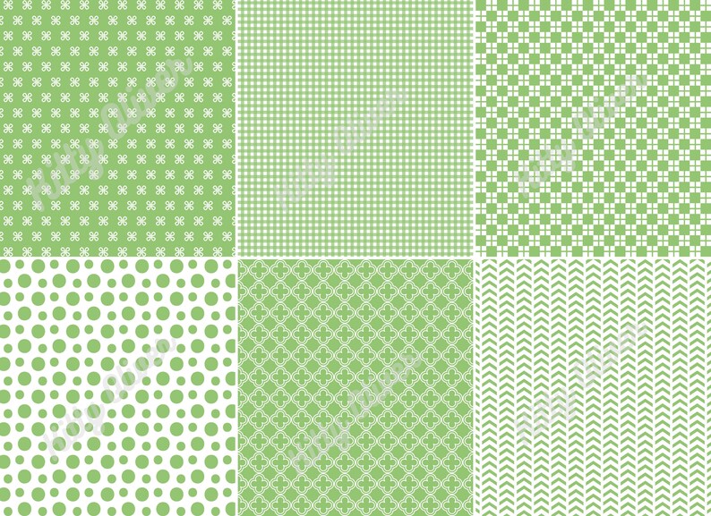 Spring Green Basic Patterns Value Paper Pack | Printable Digital Paper ...