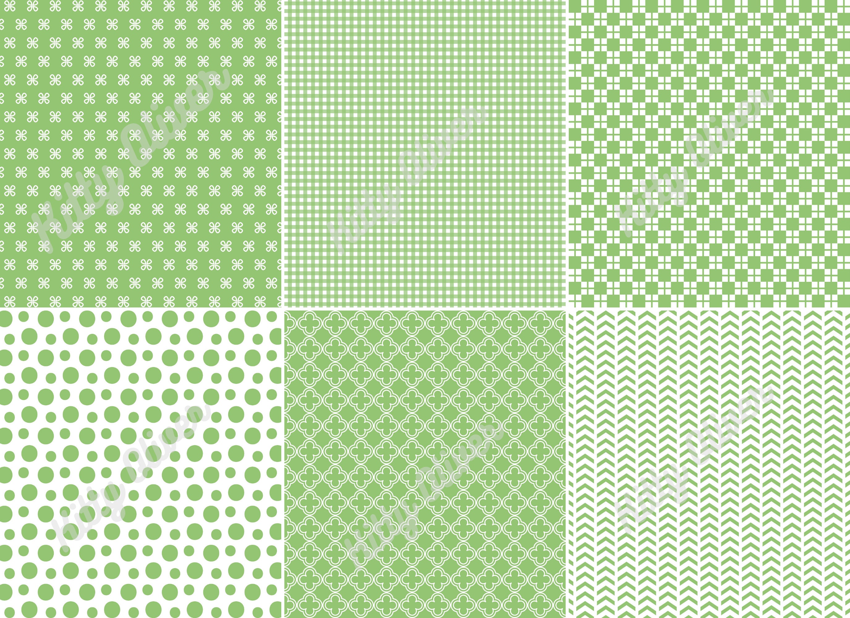 Spring Green Basic Patterns Value Paper Pack | Printable Digital Paper ...