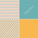 Geometric Paper Pack in Brown Yellow Turquoise Orange | Printable ...