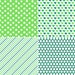 Green St. Patrick's Day Digital Paper Pack, Shamrocks & Hearts ...