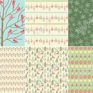 Cozy, Rustic Christmas Paper Pack, Printable Digital Paper Download for ...
