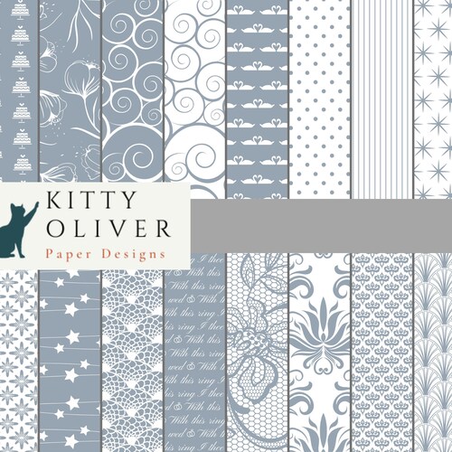 Dusty Blue Digital Paper Pastel Dusty Blue Watercolor Papers - Etsy